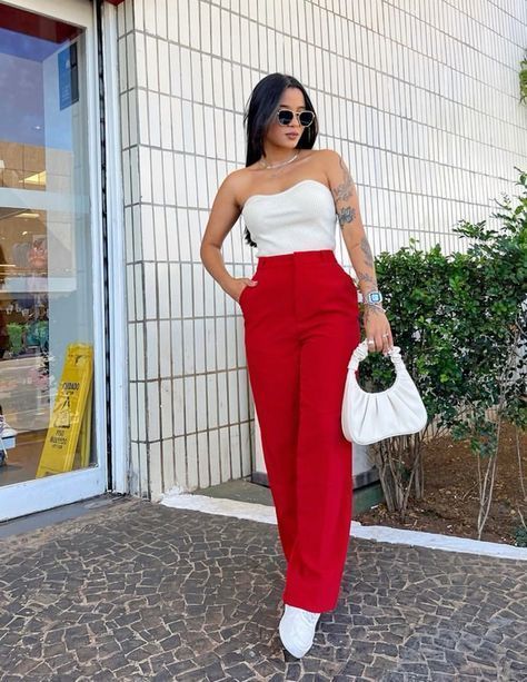 Red Pants Outfits For Women