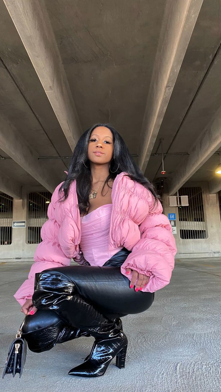 How To Wear A Pink Puffer Jacket This Winter 2024