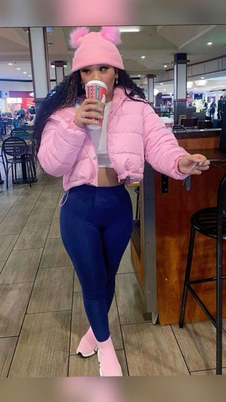 How To Wear A Pink Puffer Jacket This Winter 2024