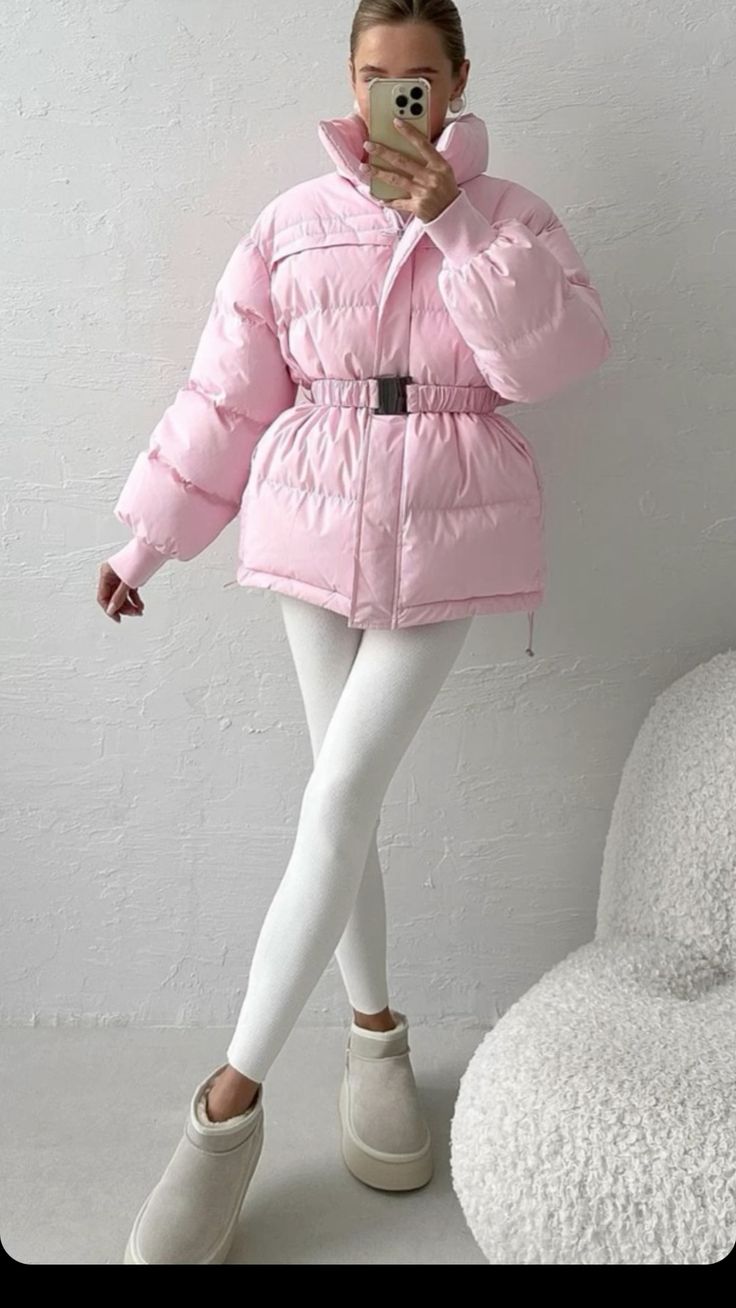 How To Wear A Pink Puffer Jacket This Winter 2024