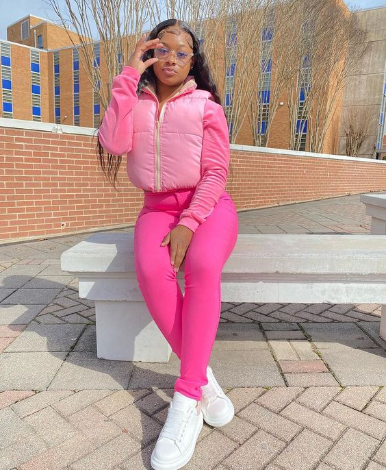 How To Wear A Pink Puffer Jacket This Winter 2024