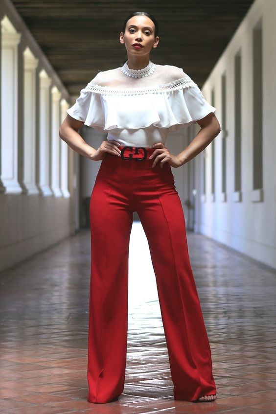 Red Pants Outfits For Women